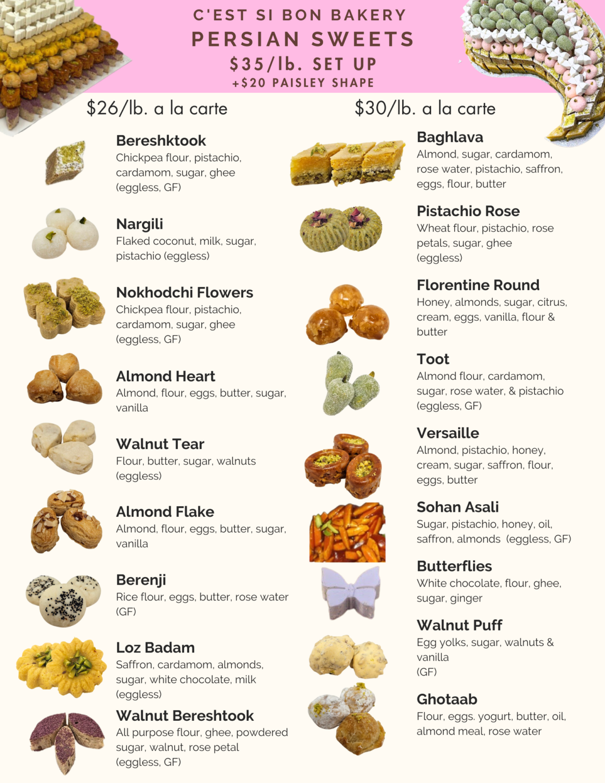 Persian Cookies - C'est Si Bon Bakery