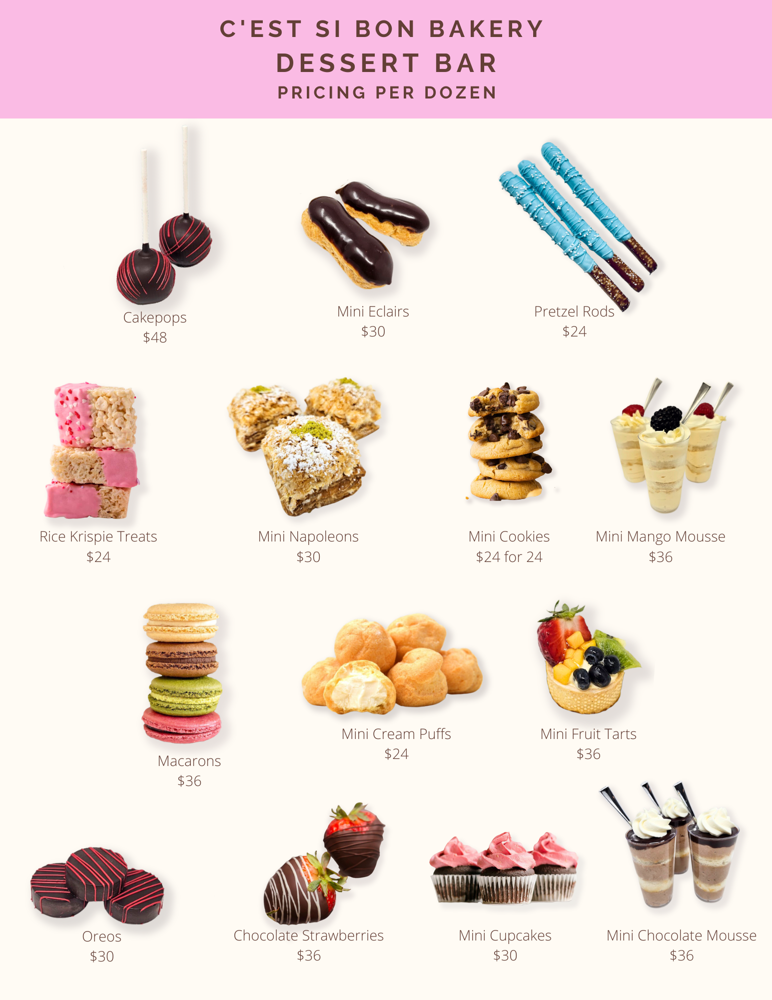 Dessert Bar - C'est Si Bon Bakery