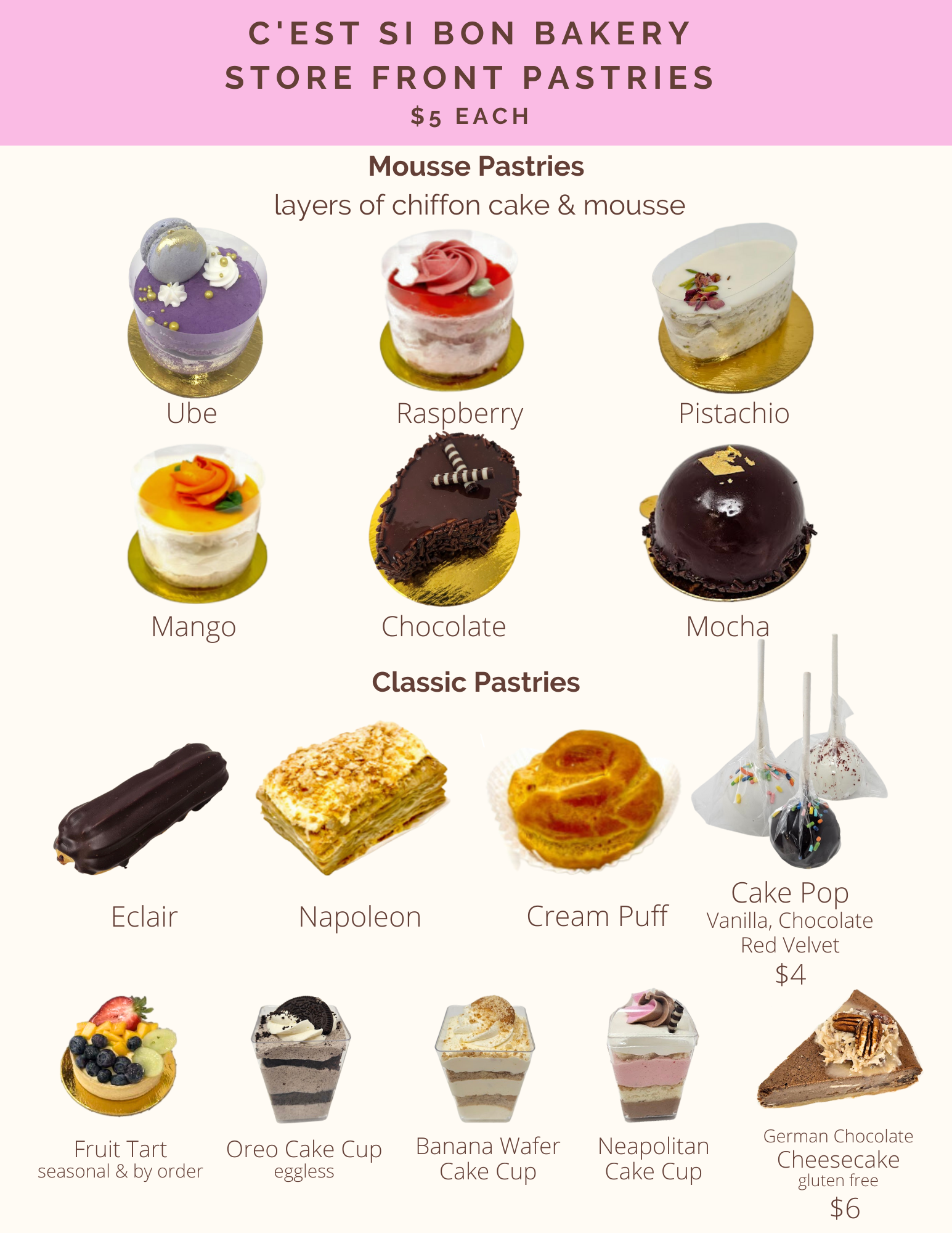 Pastries - C'est Si Bon Bakery